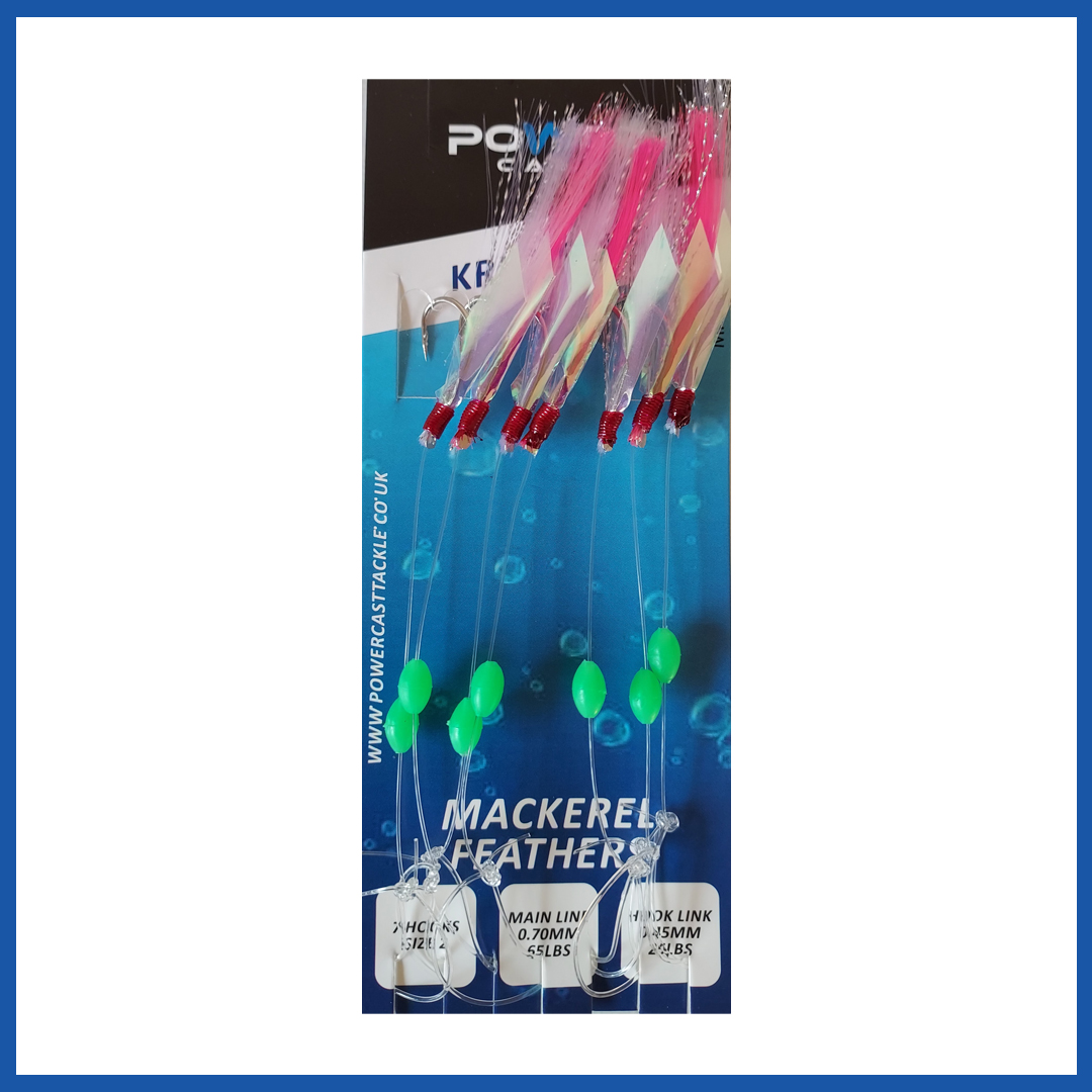 7 Hooks Mackerel Feathers (Krill Flash) - Power Cast Wholesale