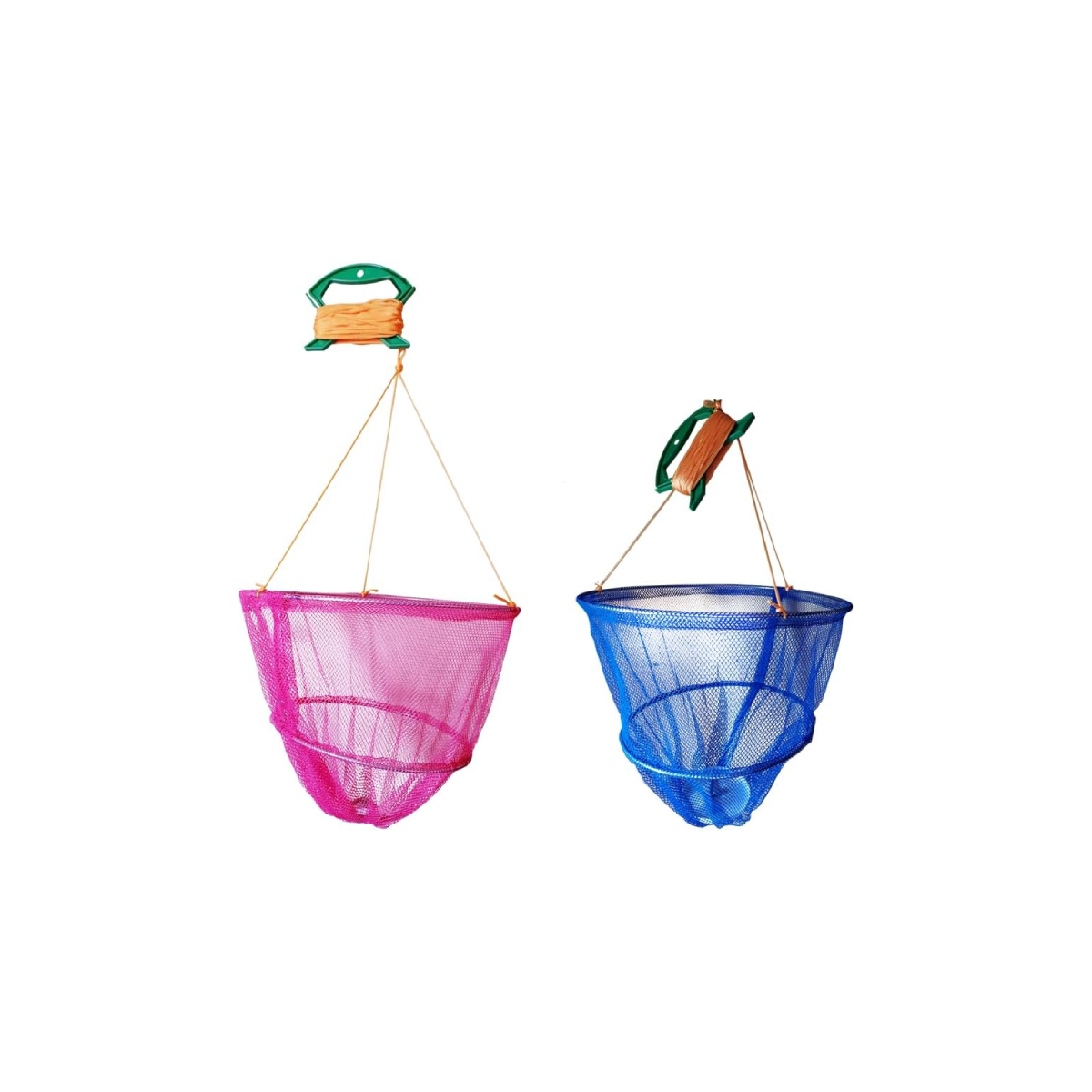 2 X Beach Summer Activity Crab Drop Net for Kids (Pink & Blue) - Power ...