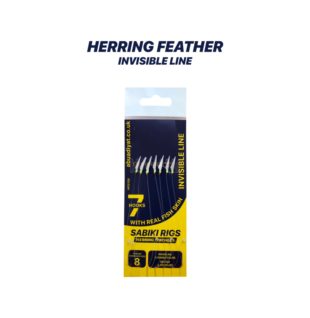 7 Hooks Herring Feathers with Real Fish Skin - Powercast Tackle